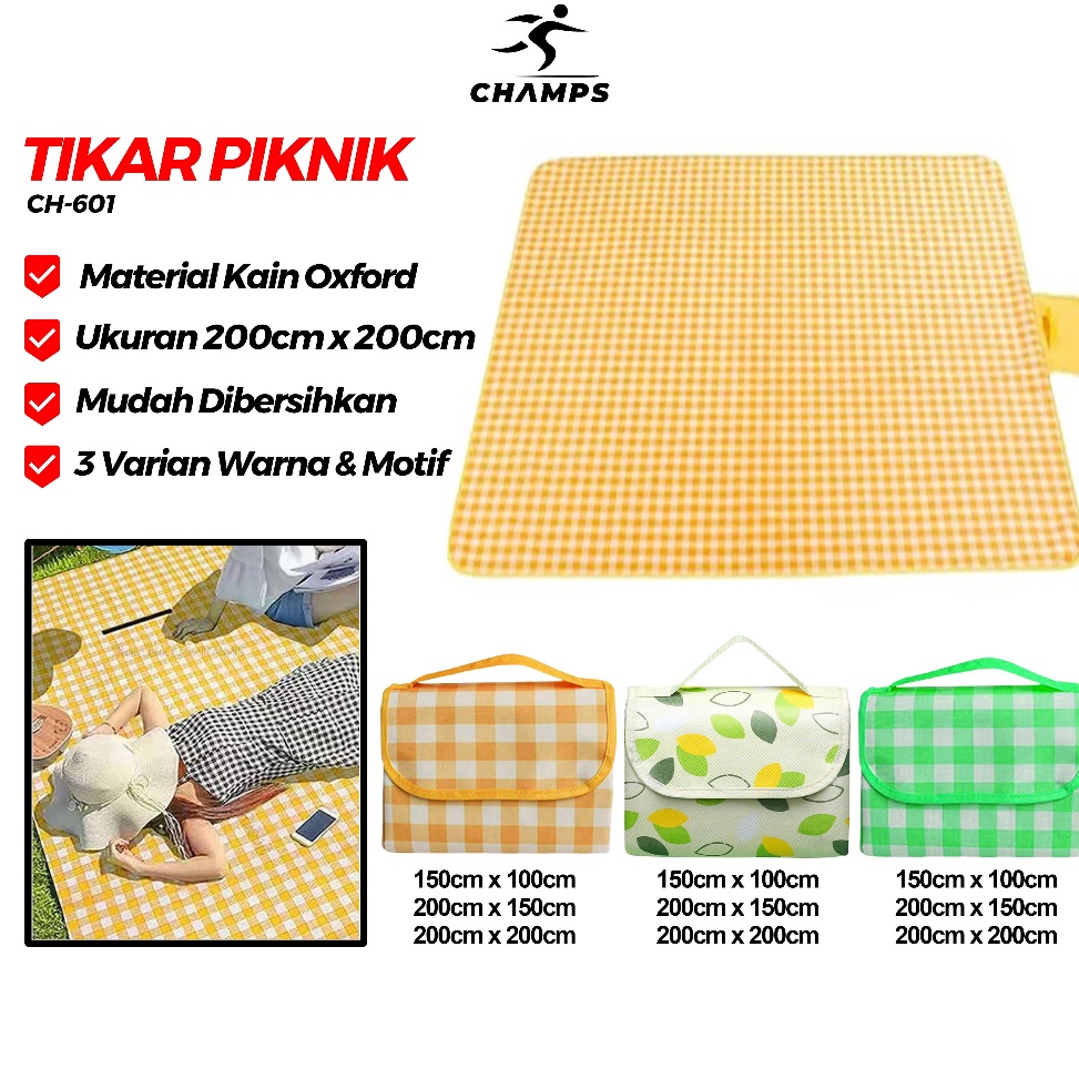 Jual Telah Hadir Champs Picmac mat Piknik TEBAL WATERPROOF Alas Piknik ...