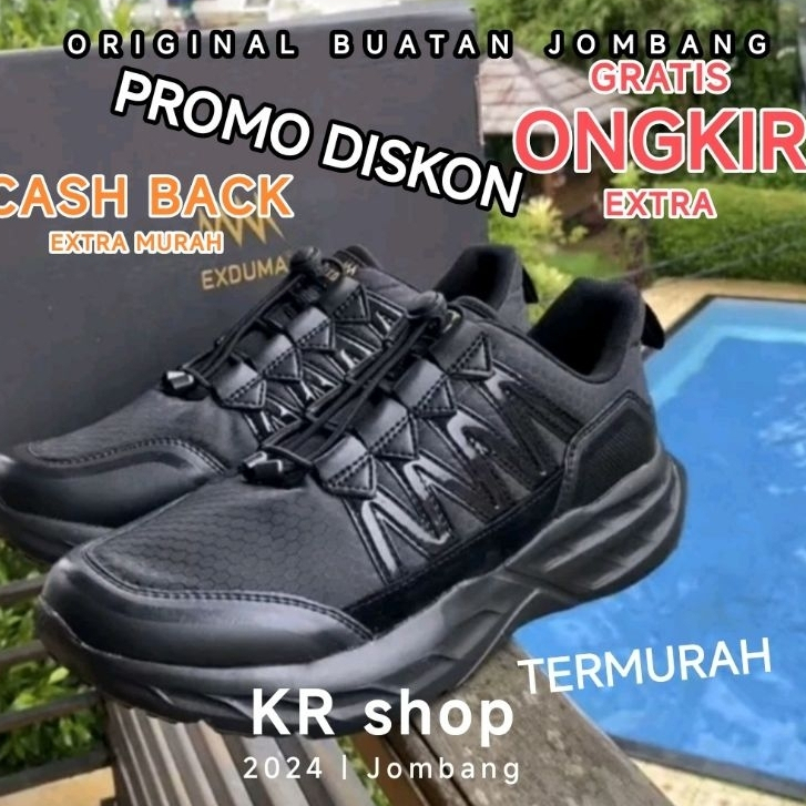 Jual EXDUMA SEPATU SUPER BLACK SOL BARU | Shopee Indonesia