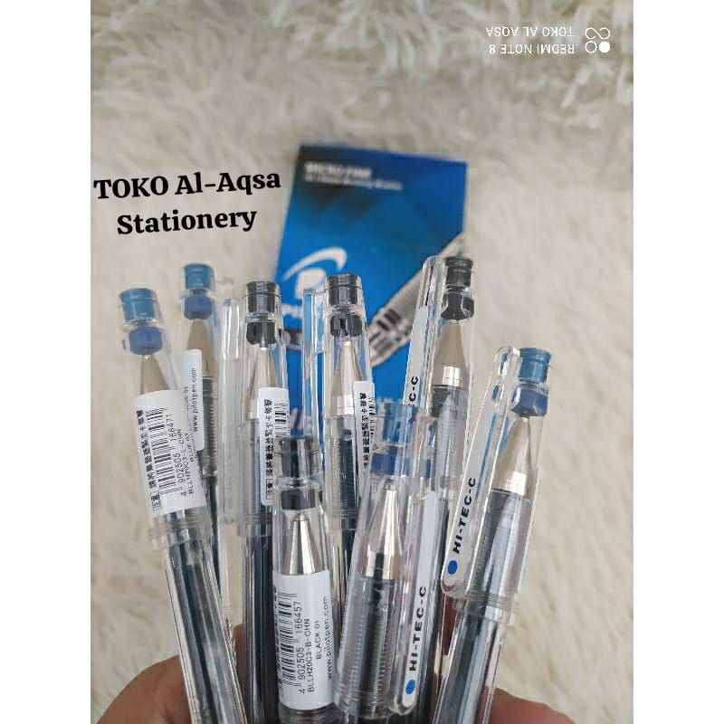 Jual Bolpoin//Pulpen//Bolpen Hitec C Hitam & Biru ( 1pcs ) | Shopee ...