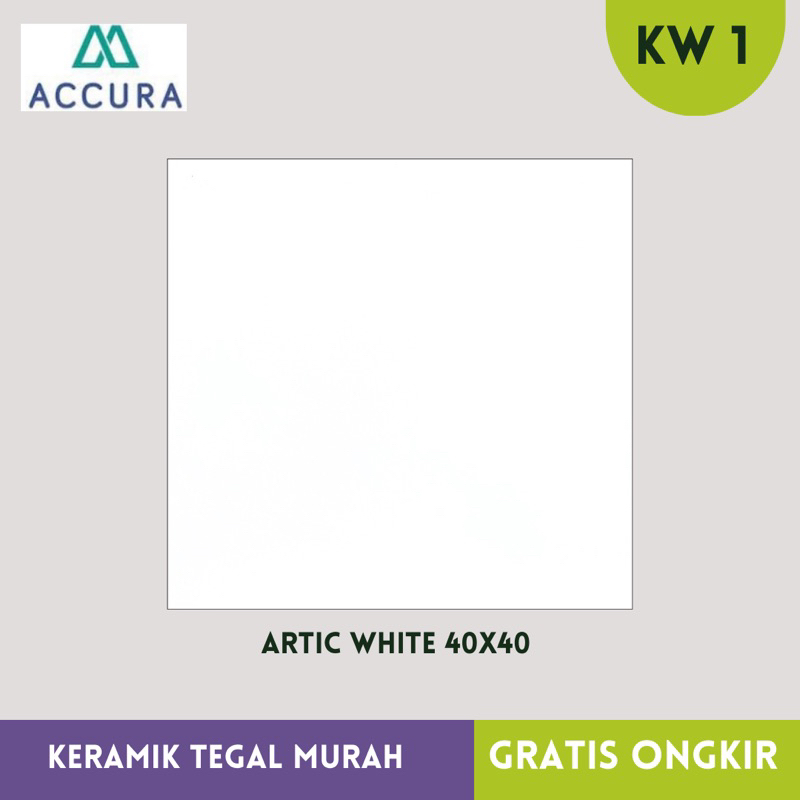 Jual Keramik Putih 40x40 Mulia Accura Artic White Glossy KW1 | Shopee Indonesia