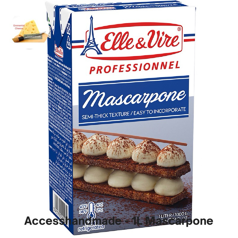 Jual Mascarpone Elle & Vire cream olah Tiramisu Cake elle&virr France ...