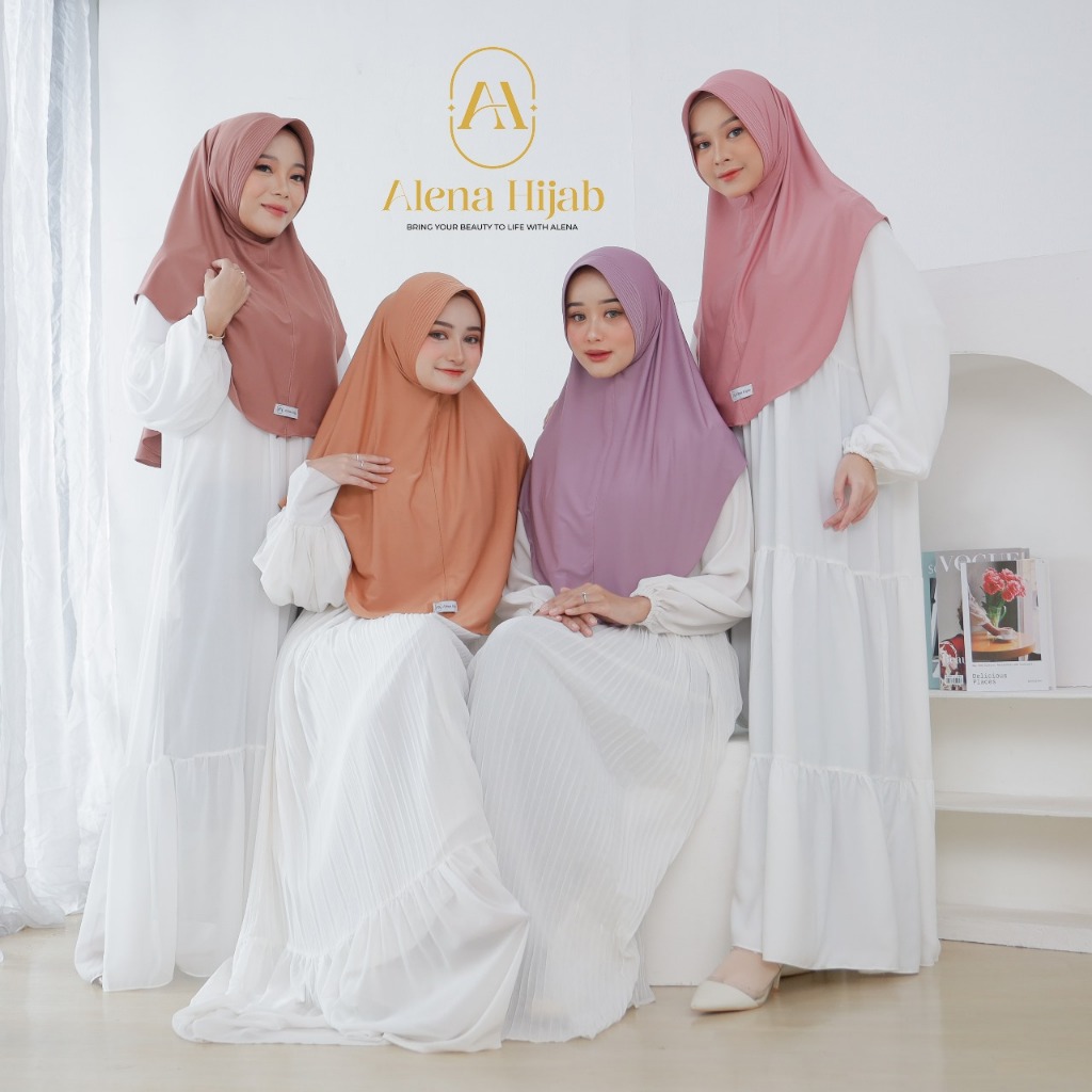 Jual ALENA HIJAB ORI - Daily Hijab Norliza Series pad Size L | Kualitas Premium | Shopee Indonesia