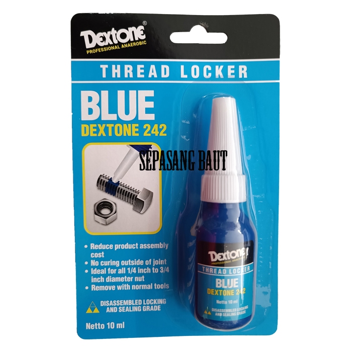 Jual Dextone 242 Thread Locker Lem Trimpot Lem Baut Biru | Shopee Indonesia