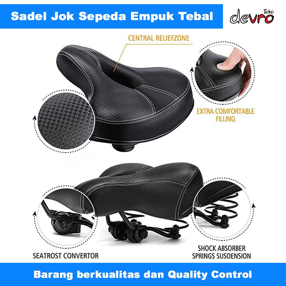 Jual Sadel Sepeda Jok Sepeda Empuk Tebal - Saddle Dgn Pegas Spring ...