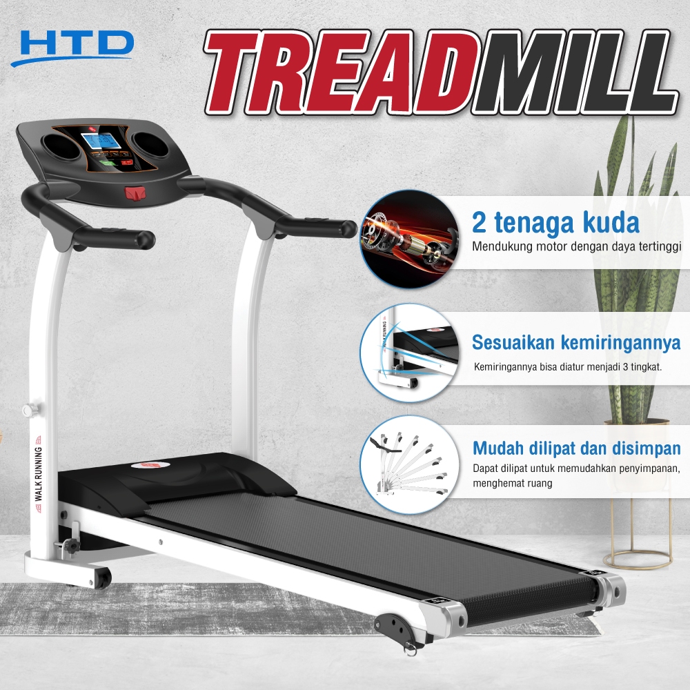 Jual HTD Sport Treadmill Electric Lipat Treadmill Manual Multifungsi ...