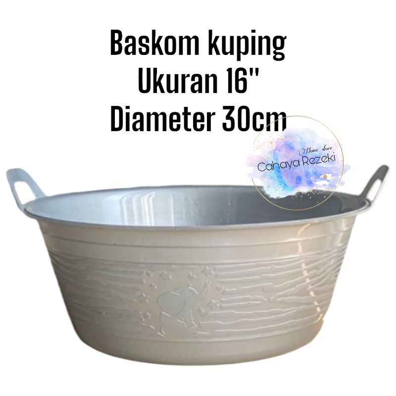 Jual [ 5 Biji ] Baskom Ember Bak Kuping Adonan silver | Shopee Indonesia