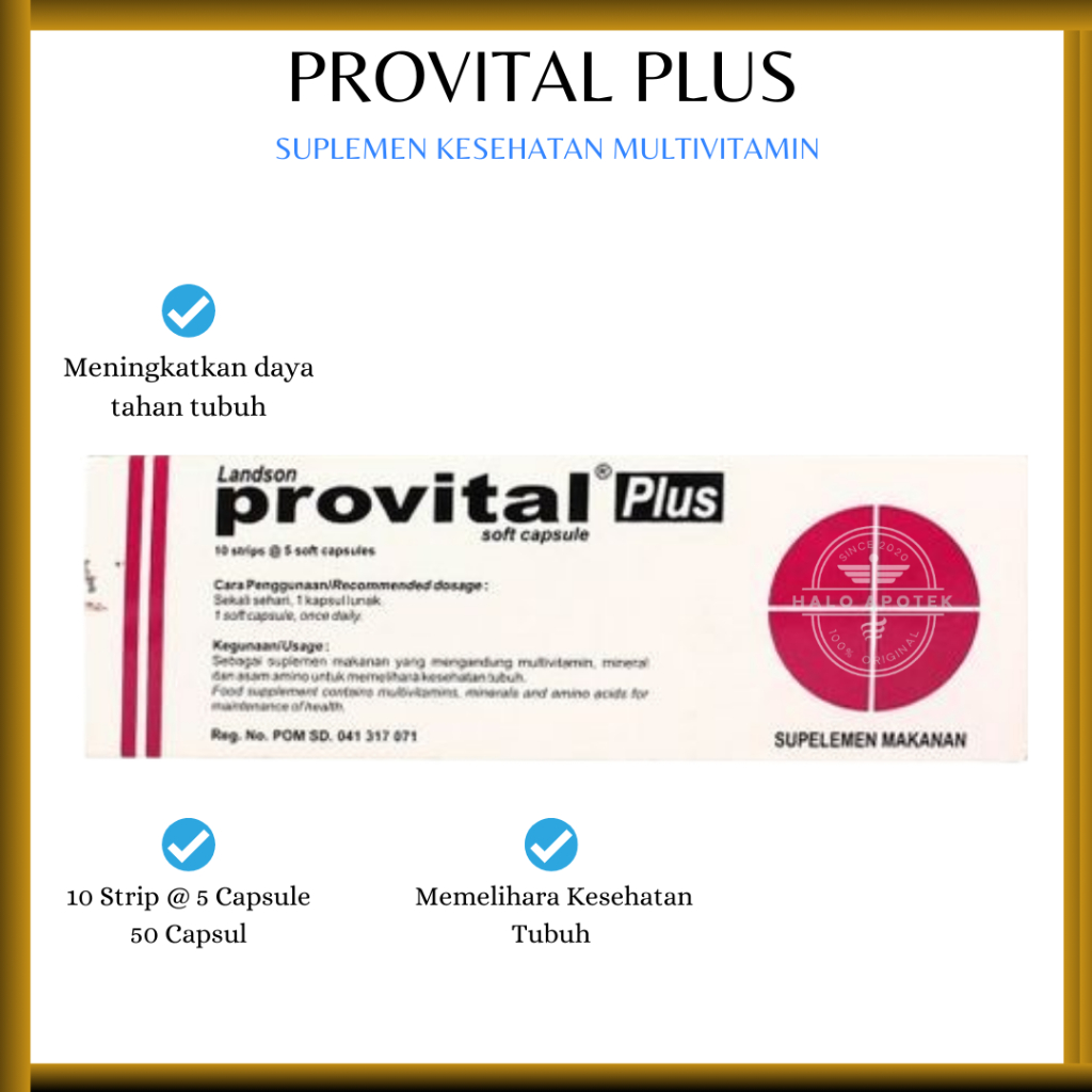 Jual Provital plus 50 kapsul - membantu memelihara kesehatan tubuh ...