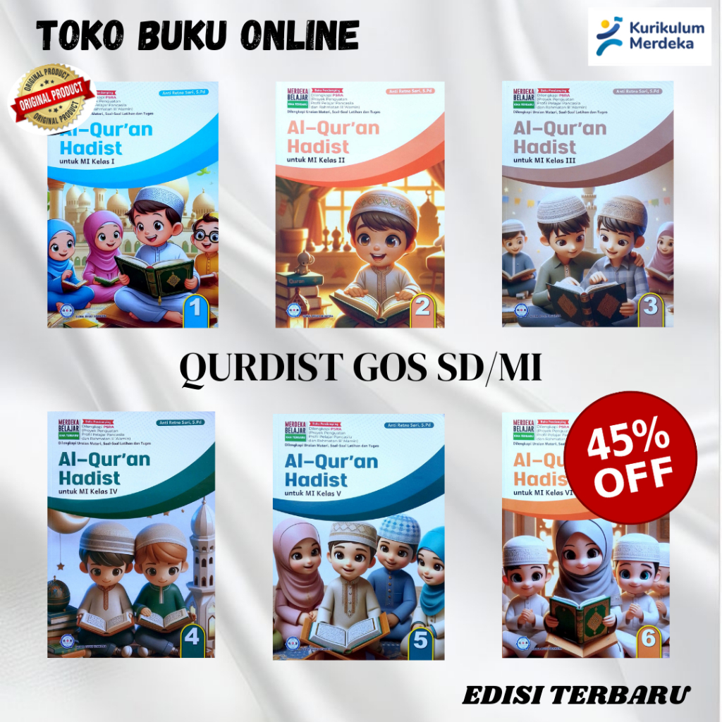 Jual Buku Siswa Pendamping AL-QUR'AN HADIST KMA 450 GOS ( Global Offset Sejahtera ) Kelas 1,2,3 ...