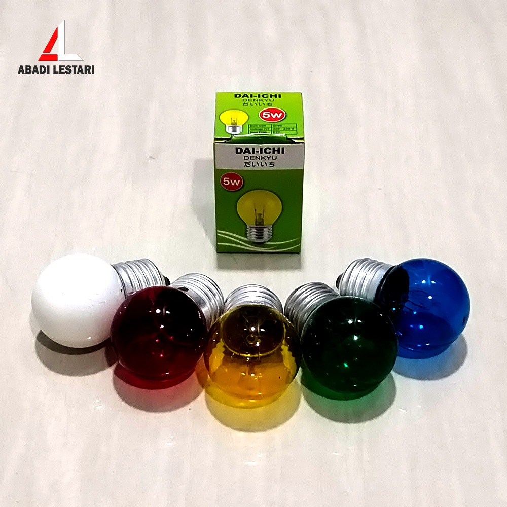 Jual LAMPU PIJAR WARNA WARNI 5 WATT / BOHLAM PIJAR WARNA 5 WATT WARNA ...