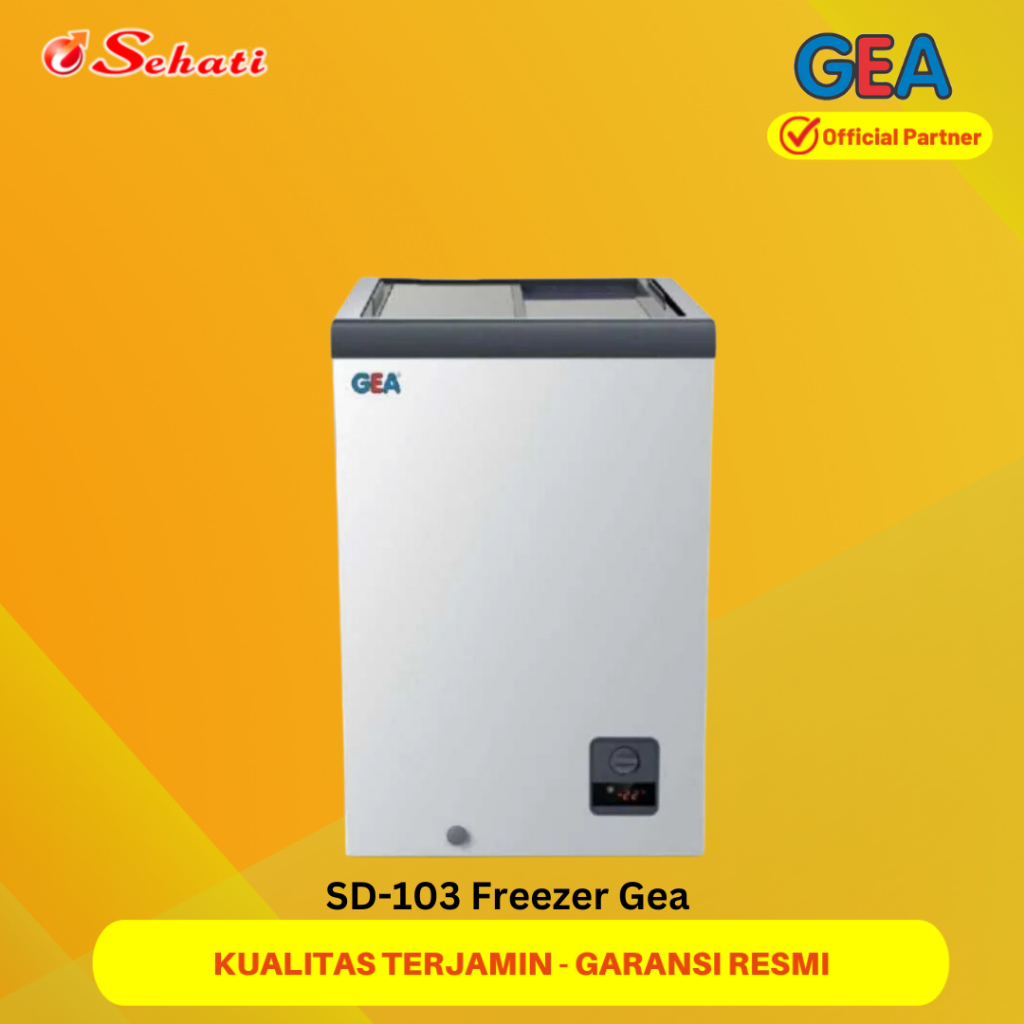 Jual GEA Sliding Glass Freezer GEA 103 Liter SD-103 CFC Free Digital ...