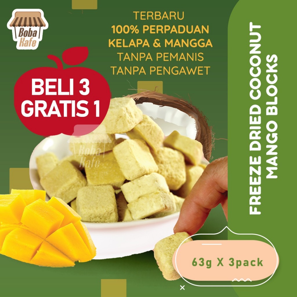 Jual SPECIAL FREE 1 pack setiap pembelian 3 pack FREEZE DRIED MANGO ...