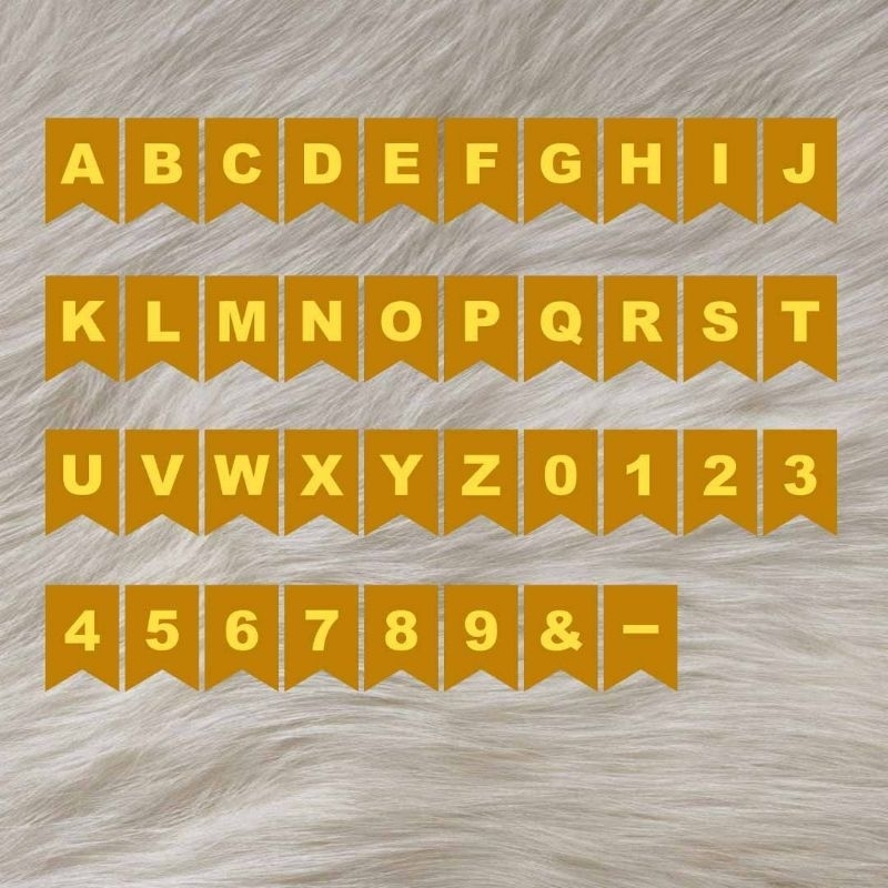 Jual Banner Huruf Coklat Retro Colour | Shopee Indonesia