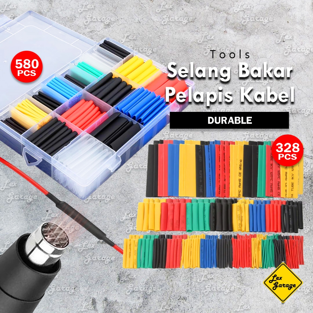 Jual Selang Bakar Isolasi Bakar Selongsong Bakar Heat Shrink Tube ...