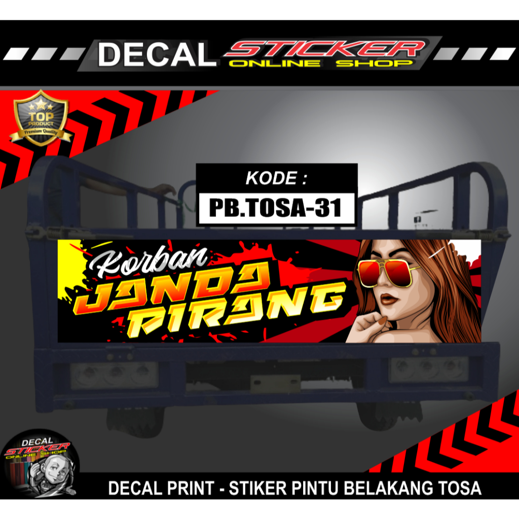 Jual STIKER PINTU BELAKANG TOSA - VIAR 3 RODA VARIASI KEREN | Shopee ...