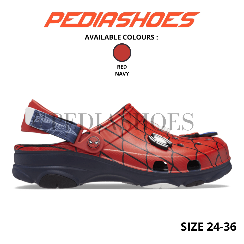 Jual CROCS ALL TERRAIN SPIDERMAN JIBBITZ/SANDAL CROCS ALL TERRAIN ...