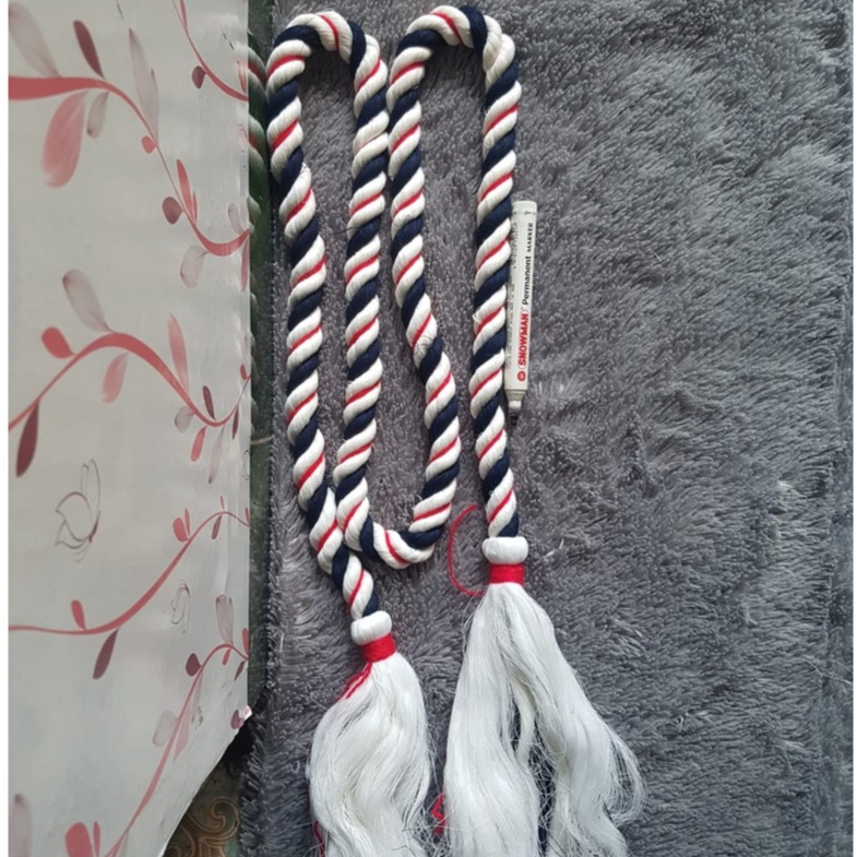 Jual COD...!!! Tali Reog Warna Kombinasi Warna Hitam Putih Merah - Tali ...