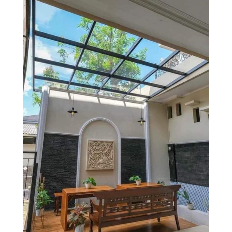 Jual kanopi transparan atap sollartuf 3mm | Shopee Indonesia