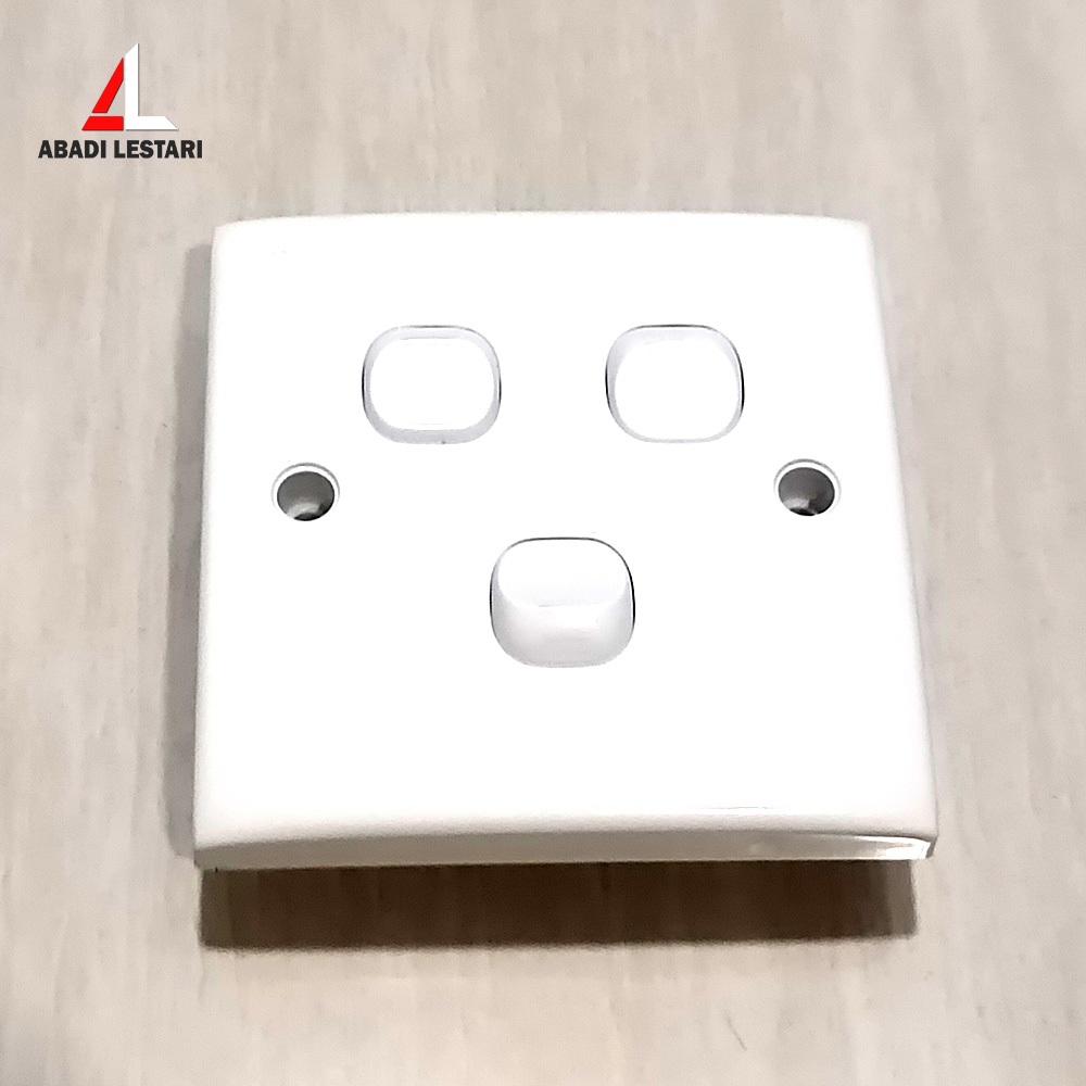 Jual SAKLAR TRIPLE 3 GANG MODEL TIMBUL SNI / SAKLAR 3 GANG TIMBUL SNI ...