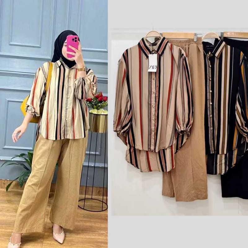 Jual ONE SET SALUR RAYON MIX CRINKEL/SETELAN MOTIF SALUR TERBARU ...