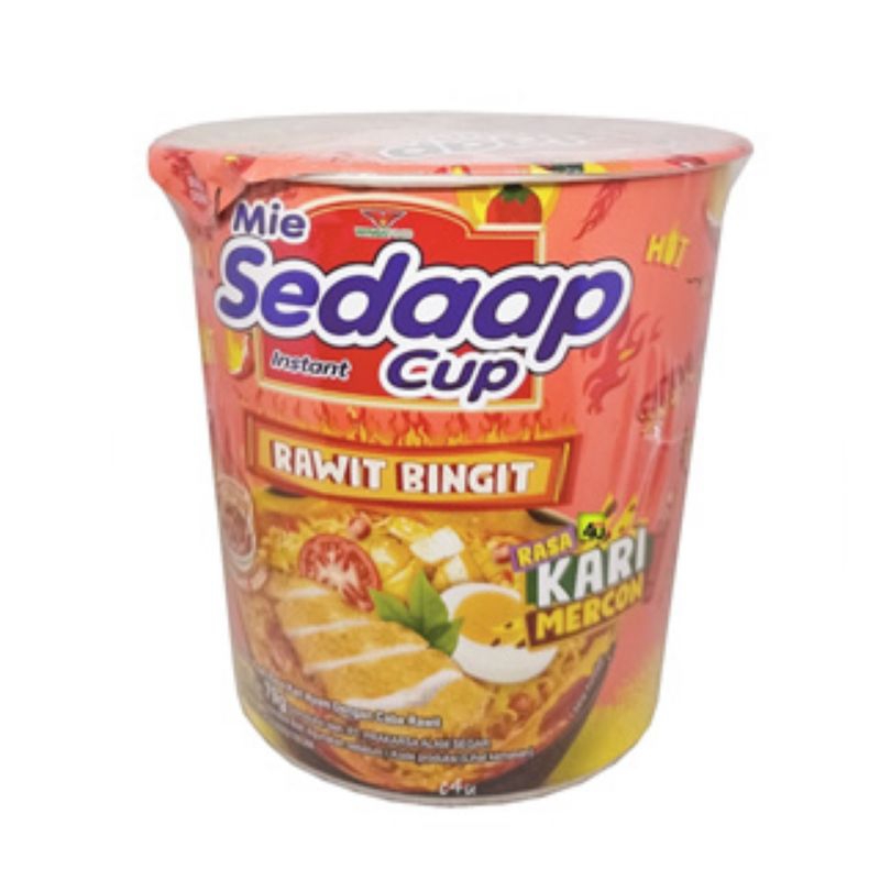 Jual Mie sedaap cup rasa KARI MERCON rawit bingit popmie - mi instan ...
