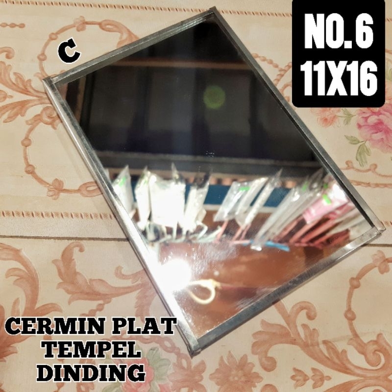 Jual KACA CERMIN PLAT TEMPEL DINDING JADUL UK. 11X16 | Shopee Indonesia