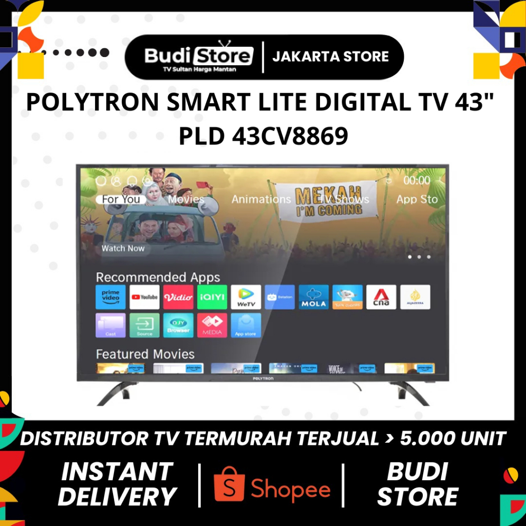 Jual POLYTRON SMART LITE DIGITAL TV 43″ PLD 43CV8869-Budi Store Jakarta ...