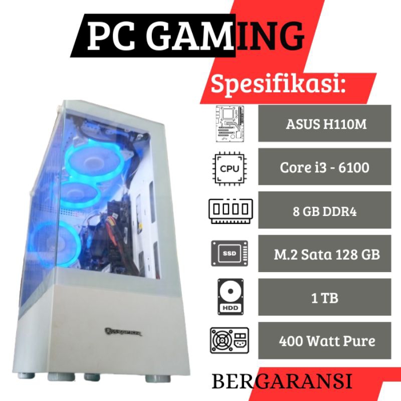Jual Cpu Gaming i3 Gen 6 Ram 8GB M.2 Sata 128GB Hdd 1TB | Shopee Indonesia