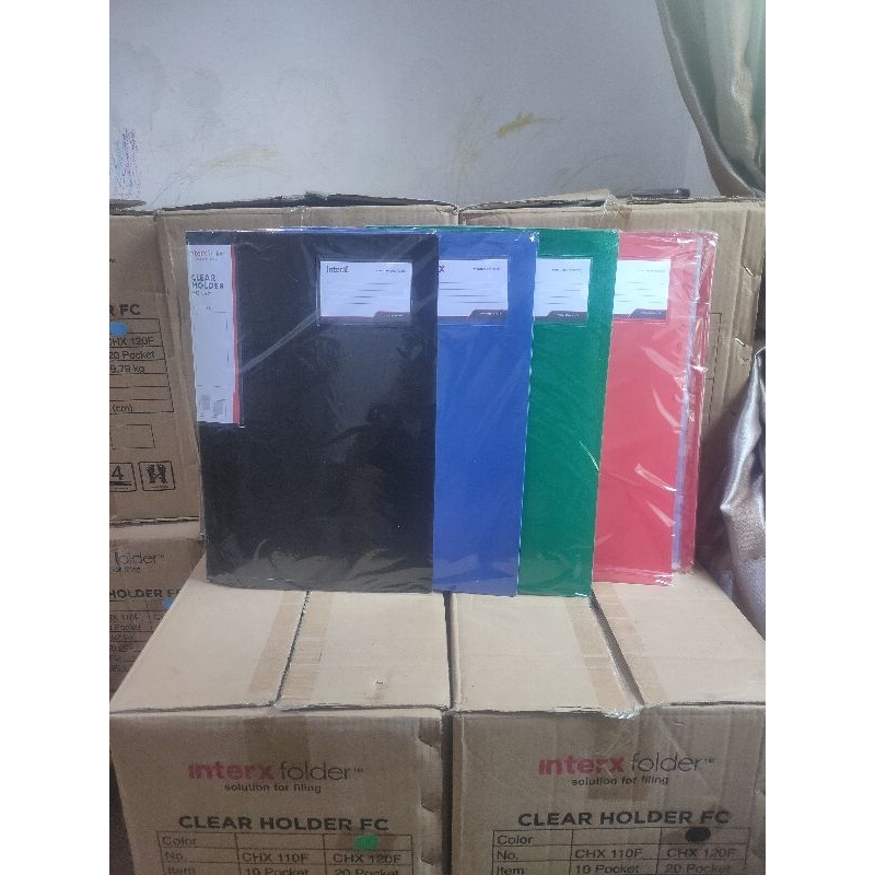 Jual Clear Holder F4 / Folio 40 Pocket Map Plastik Kantong isi 40 ...