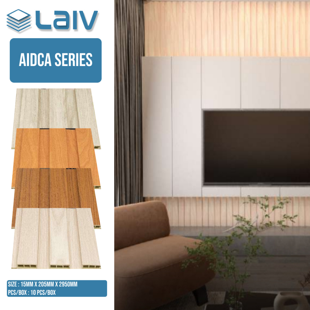 Jual LAIV Wallpanel AIDCA Series PVC Wood Panel Kisi Kisi Panel PVC ...
