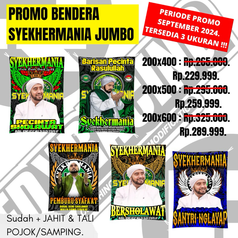 Jual PR0M0 MUR4H JUMBO TIDAK MELAYANI COD | BENDERA SHOLAWAT | BENDERA ...