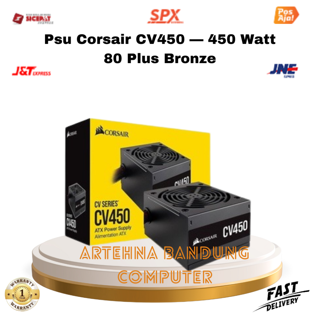 Jual psu / power suply Corsair CV450 — 450 Watt 80 Plus Bronze Power ...