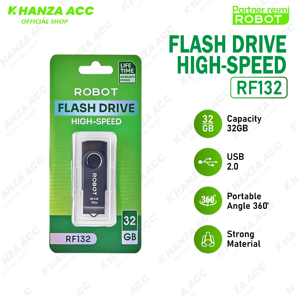 Jual KHANZAACC Flashdisk ROBOT 32GB RF132 Rotatable U-disks USB 2.0 ...