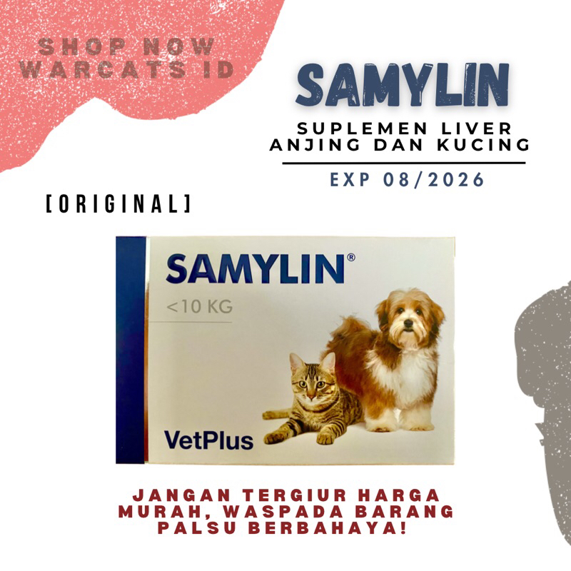 Jual Vetplus - Samylin Suplemen Liver Anjing dan Kucing Small (1 Tablet ...