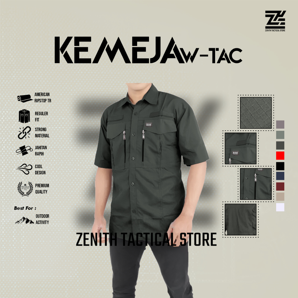 Jual Zthtactical.id - Kemeja Tactical Lapangan W-Tac Lengan Pendek ...