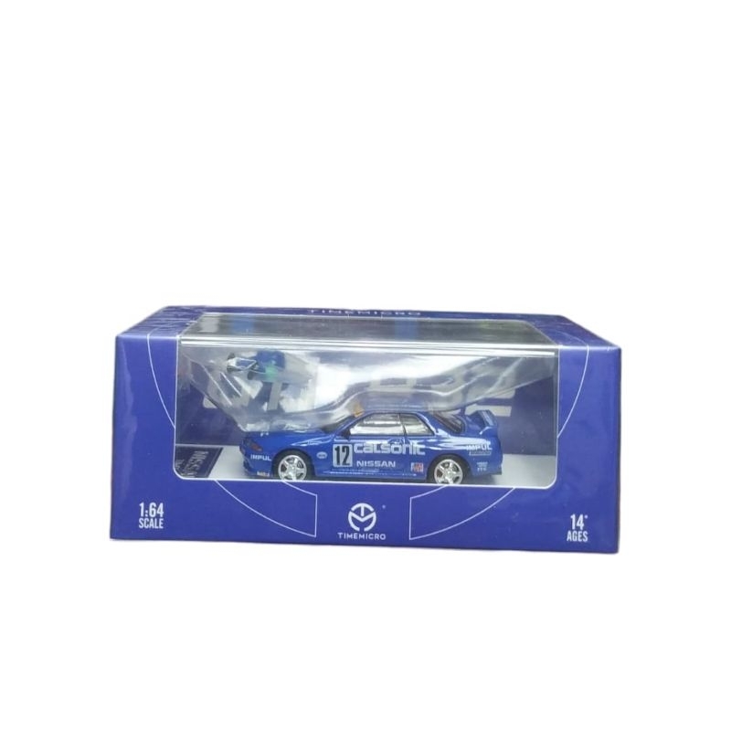 Jual TimeMicro 1:64 Nissan GTR R32 Calsonic Blue With Figure | Shopee ...