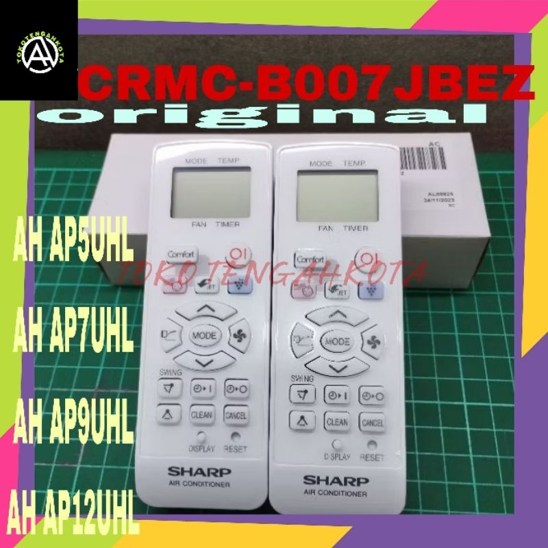 Jual Remote Ac sharp plasmacluster CRMC-B007JBEZ orinal 100% | Shopee ...