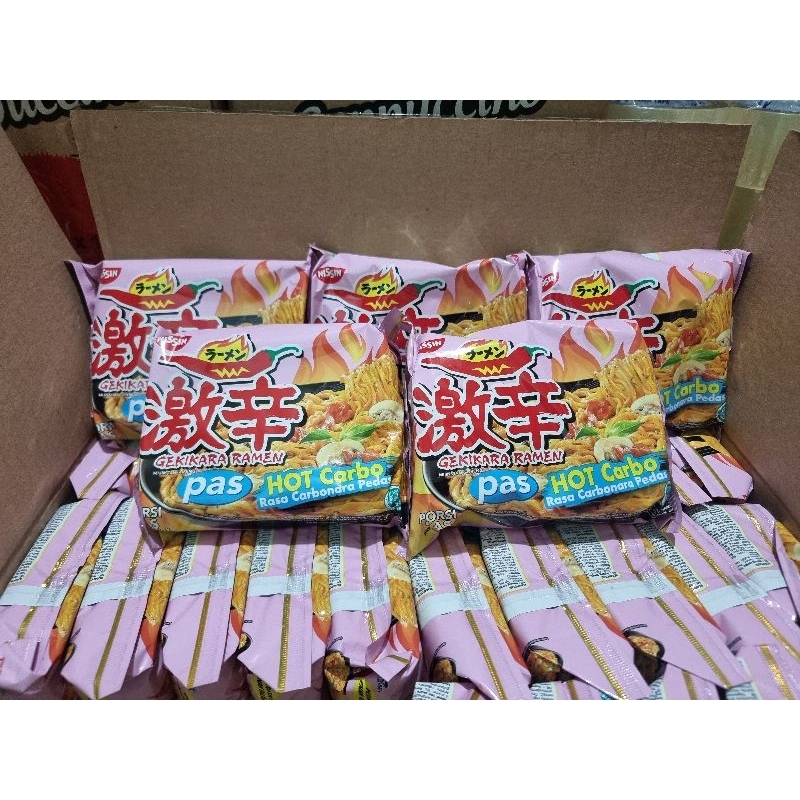Jual NISSIN GEKIKARA RAMEN PAS RASA HOT CARBONARA ( SATU KARTON ISI 30 ...