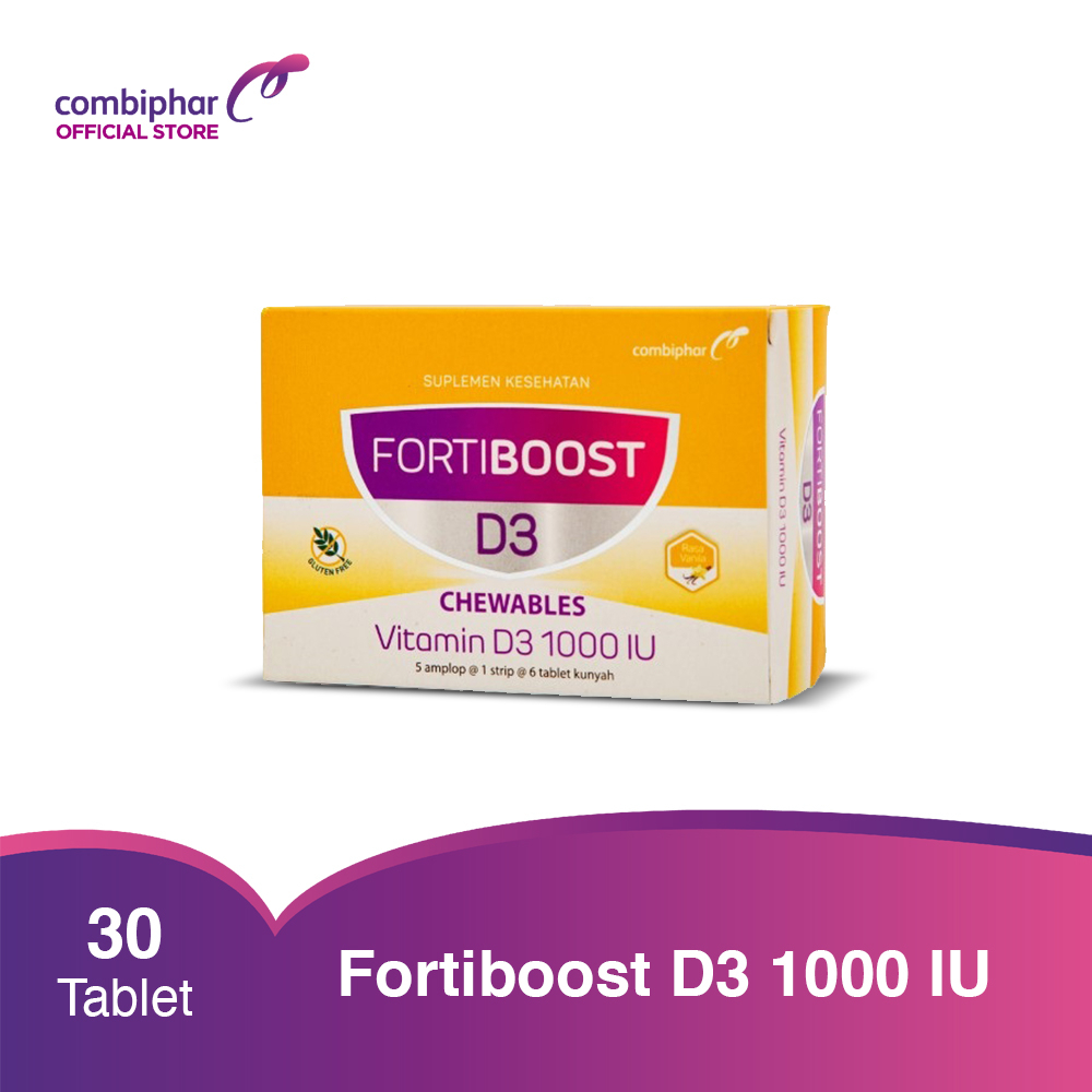 Jual Fortiboost Vitamin D3 1000 IU 30 Tablet Kunyah | Shopee Indonesia
