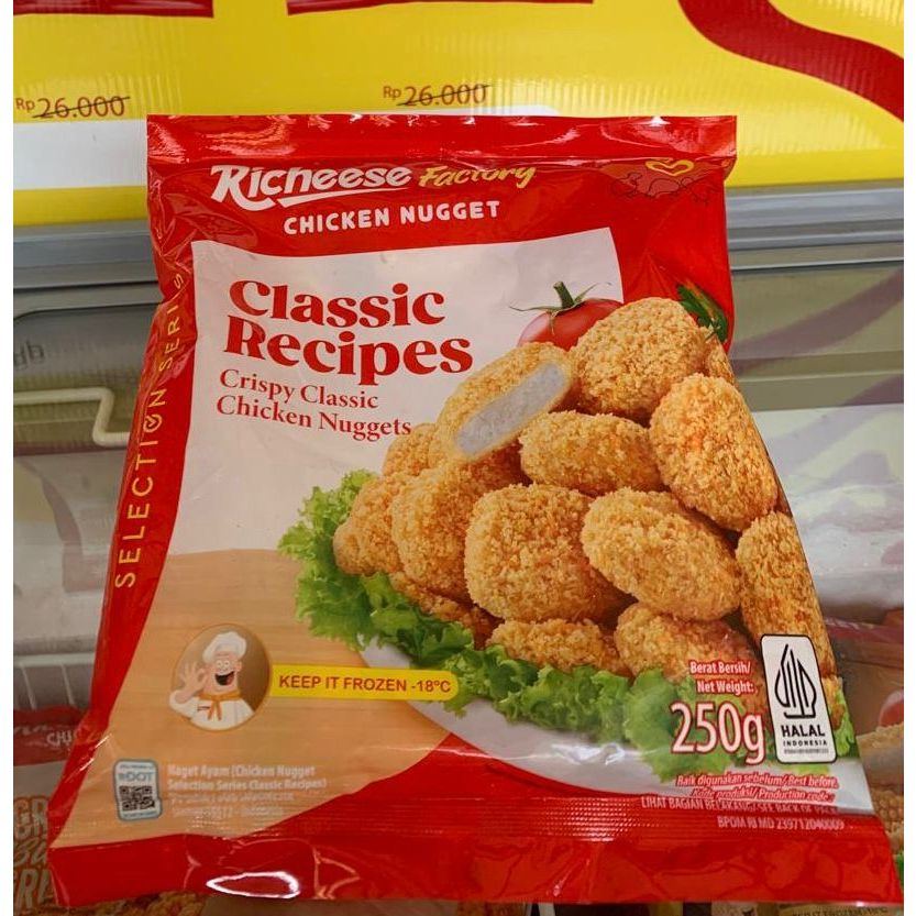 Jual Richeese Chicken Nugget Classic / Naget Ayam 250 Gram | Shopee ...