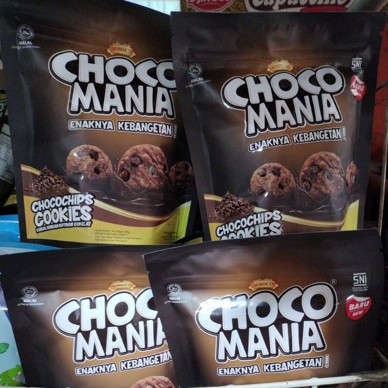 Jual CHOCO MANIA pouch cookies dengan butiran coklat | Shopee Indonesia