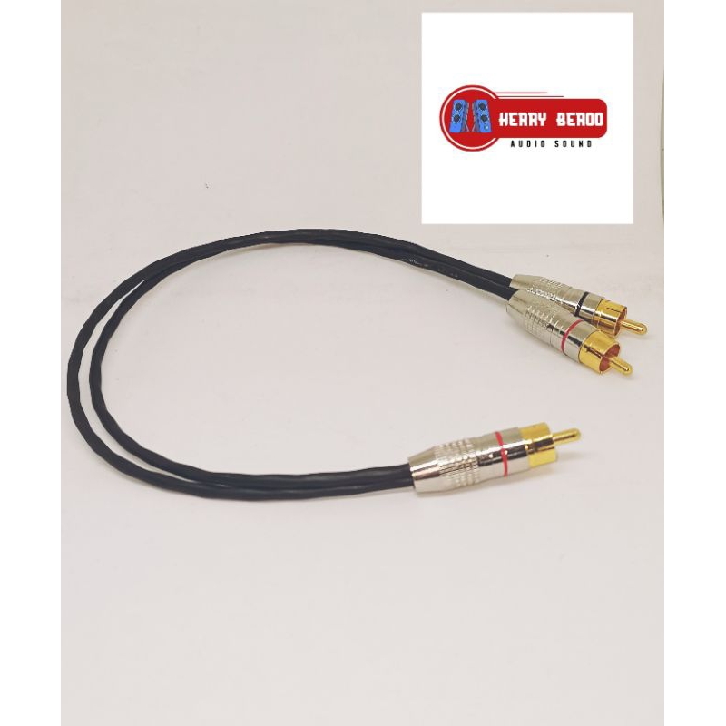 Jual kabel subwoofer audio 1 rca male to 2 rca male silver | Shopee ...