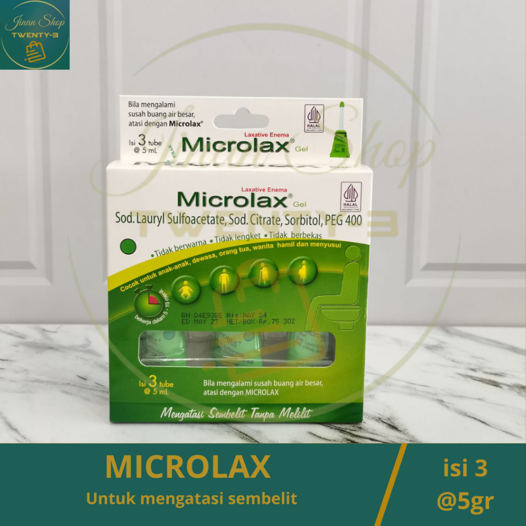 Jual microlax gel isi 3 (solusi susah buang air besar) | Shopee Indonesia
