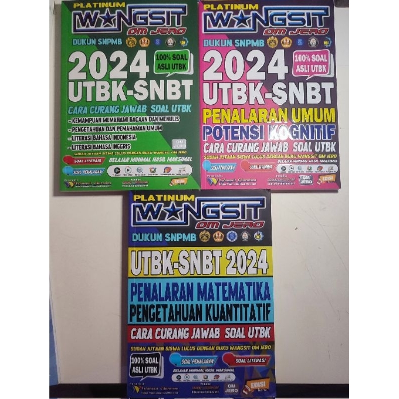 Jual PRELOVED! Set buku Wangsit om Jero platinum UTBK SNBT 2024 (ori) | Shopee Indonesia