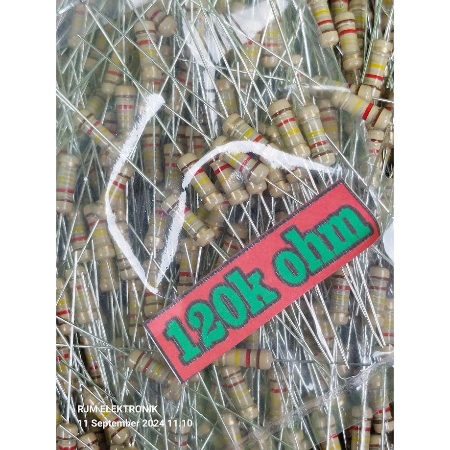 Jual 10 pcs resistor 1/2 watt 120k ohm | Shopee Indonesia