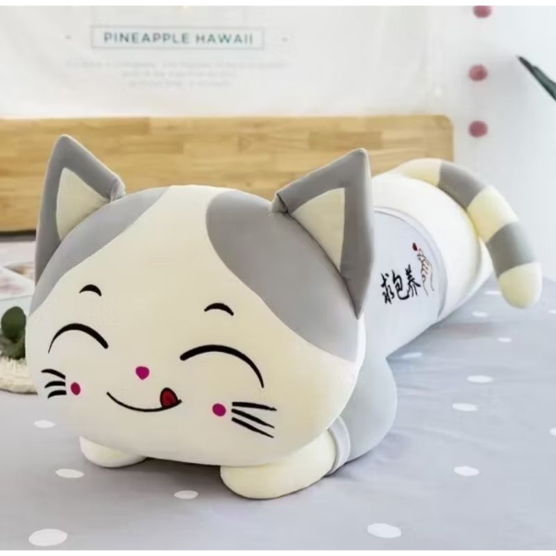 Jual Boneka, mainan anak Guling lying cat jumbo 100 cm untuk berpelukan ...
