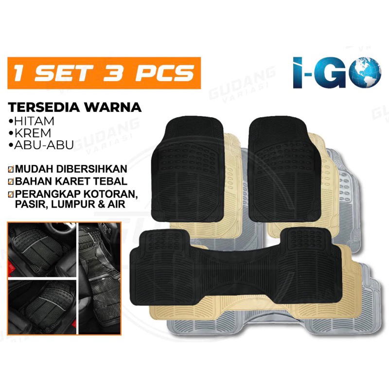 Jual KARPET MOBIL UNIVERSAL ALAS DASAR MOBIL HITAM PACKYPODA IGO 3 ...