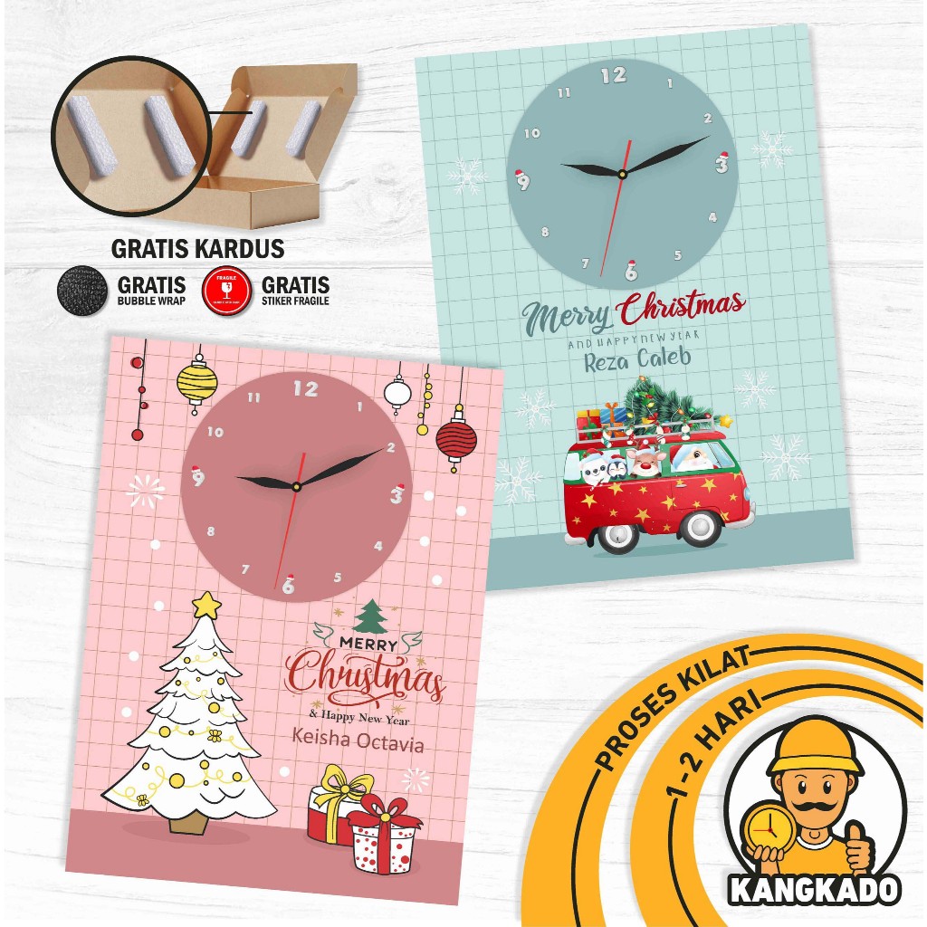 Jual JAM DUDUK UKURAN 15CM X 10CM EDISI NATAL HAMPERS TAHUN BARU SIMPLE ...