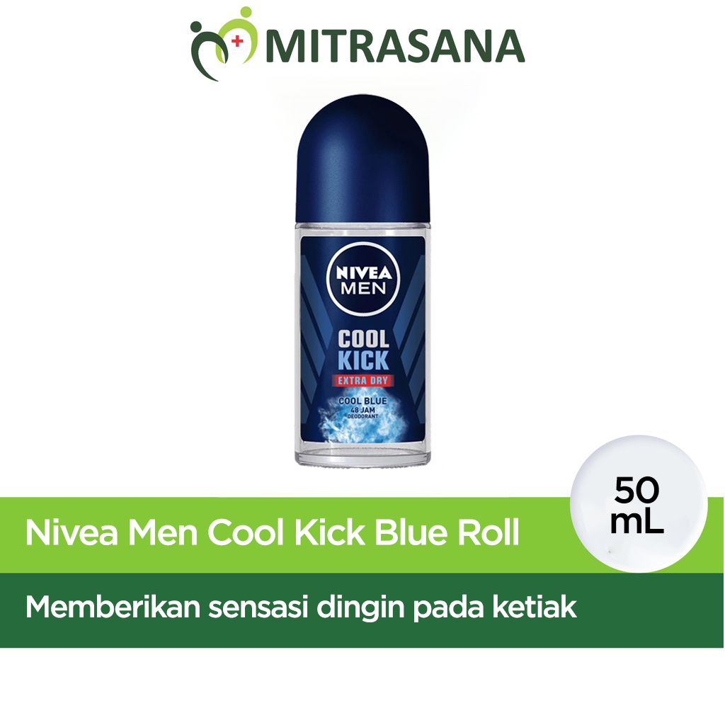 Jual Nivea MEN Cool KICK COOL BLUE Deodorant Roll On 50ML | Shopee ...