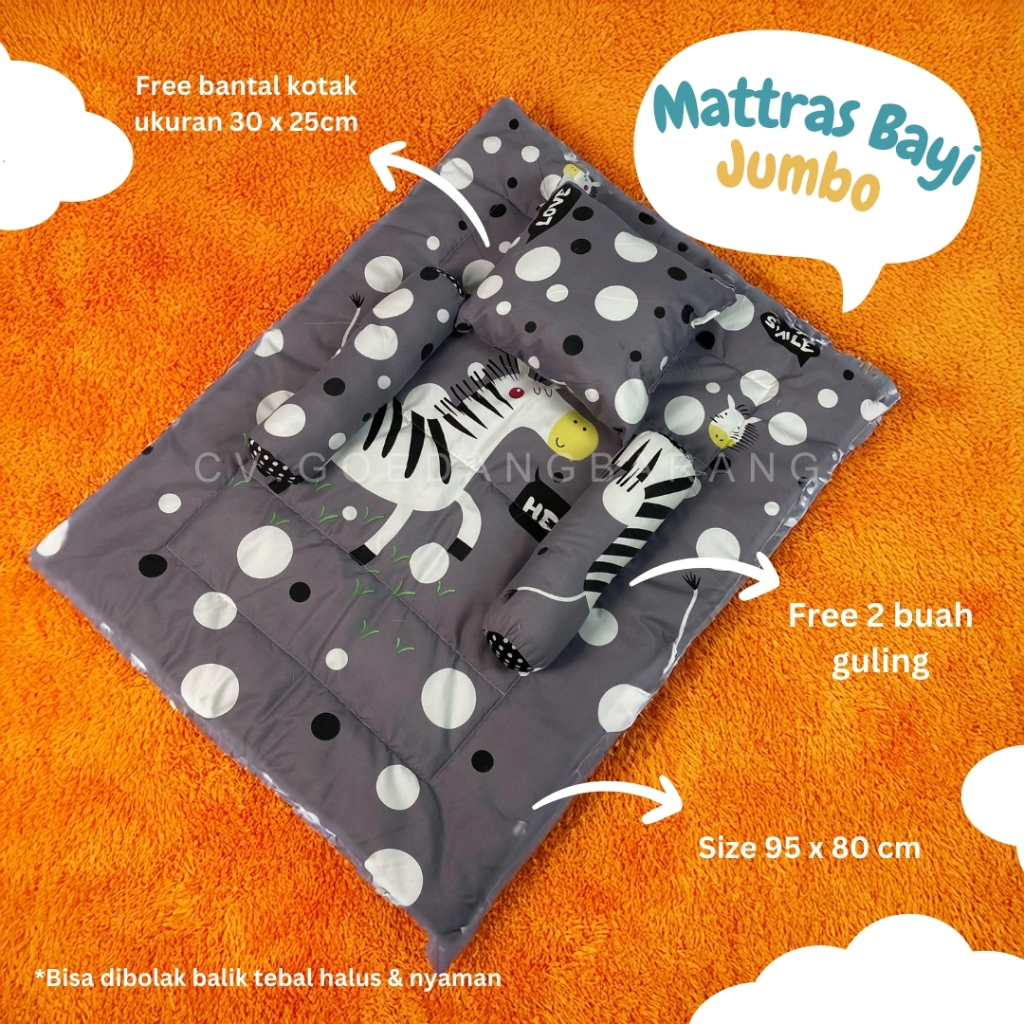 Jual Kasur Matras Bayi Jumbo Premium Set Bantal Guling | Matras Bayi ...