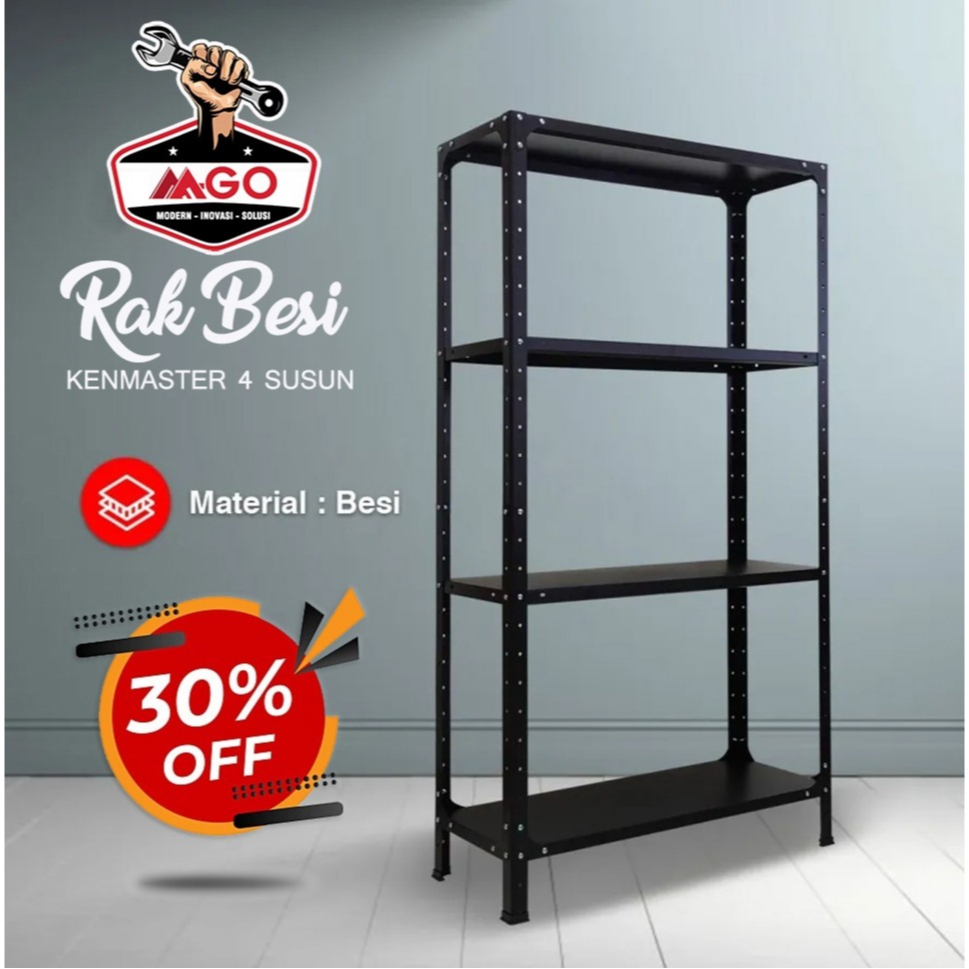 Jual Kenmaster Rak Besi 4 Tingkat / Rak Besi 4 Layer / Rak Besi 4 Susun ...